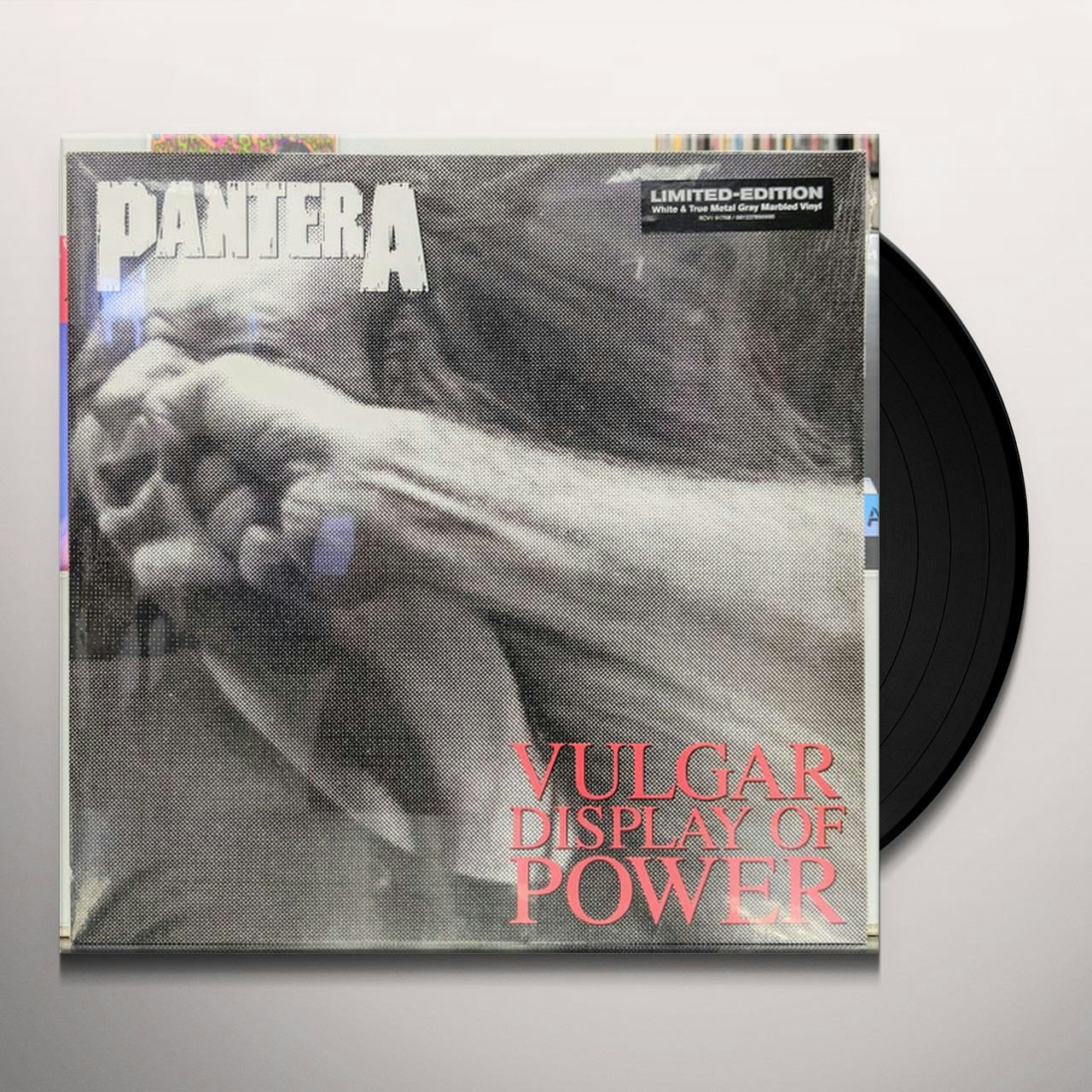 Pantera VULGAR DISPLAY OF POWER (MARBLED BLACK/GREY VINYL) (I) Vinyl Record